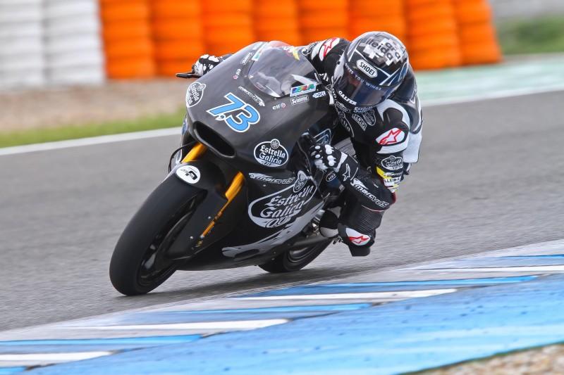 El agua empaña el debut de Álex Márquez con su nueva Moto2