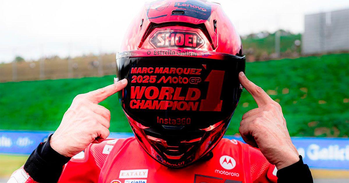 El disparatado precio del casco Marc Márquez Campeón del Mundo 2025 ...
