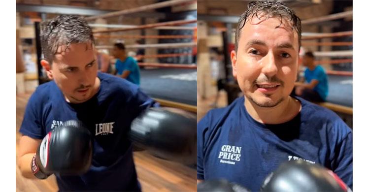 Jorge Lorenzo reta a Dani Pedrosa a un combate de boxeo